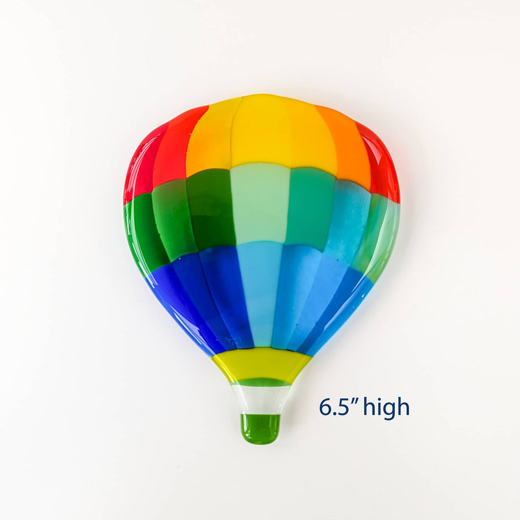 Single Hot Air Balloon Glass Wall Art Glass Art By Linda